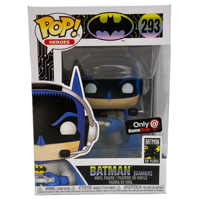 FUNKO POP BATMAN Gamer #293 Vinyl Figure Gamestop 80 Years DC Heroes £ ...