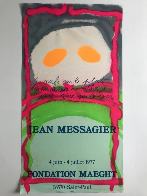 JEAN MESSAGIER, FONDATION Maeght, 1977. Affiche originale en ...