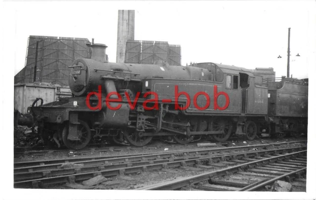 RAILWAY PHOTO LMS 3P 40144 Willesden Shed 1961 Stanier 2-6-2T Loco £1. ...