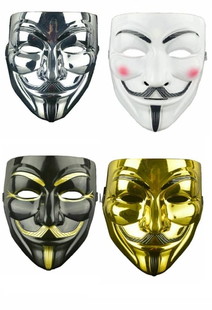 ANONYMOUS HACKER VENDETTA Guy Fawkes Protester Fancy Dress Halloween ...