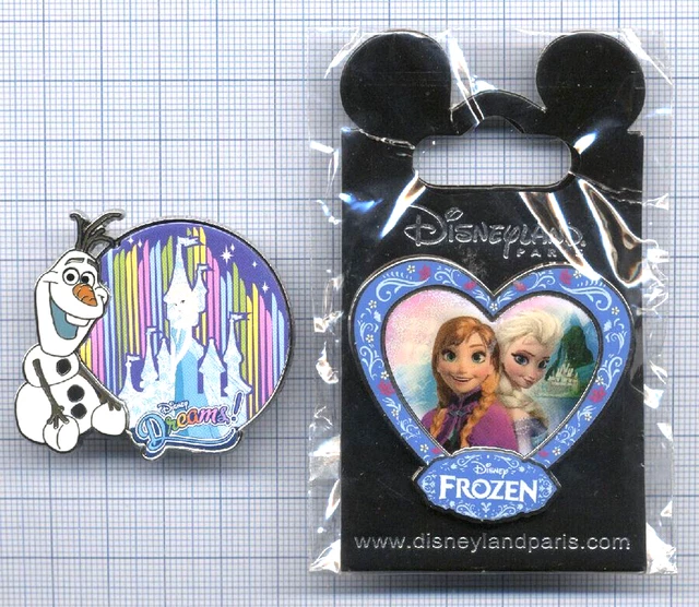 DISNEY DREAMS OLAF SNOW QUEEN Pin's DLP Frozen Heart Anna & Elsa Heart ...