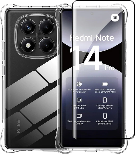 FOR XIAOMI REDMI Note 14 4G 5G Pro + Plus Poco X7 Case Clear Gel Phone ...