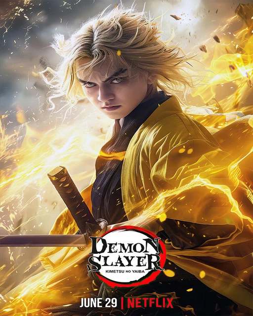 DEMON SLAYER ZENITSU Agatsuma Poster Anime Live Action Wall Art 18x24 ...