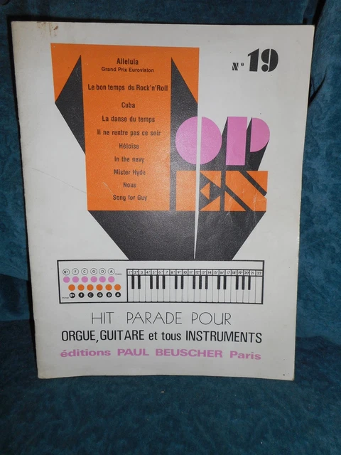 LIVRET DE 10 chansons Top Ten N° 19 - partitions chants guitare orgue ...