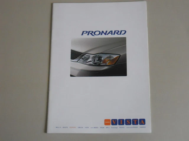 TOYOTA PRONARD BROCHURE catalogue documentation - édition 2000 Japon ...