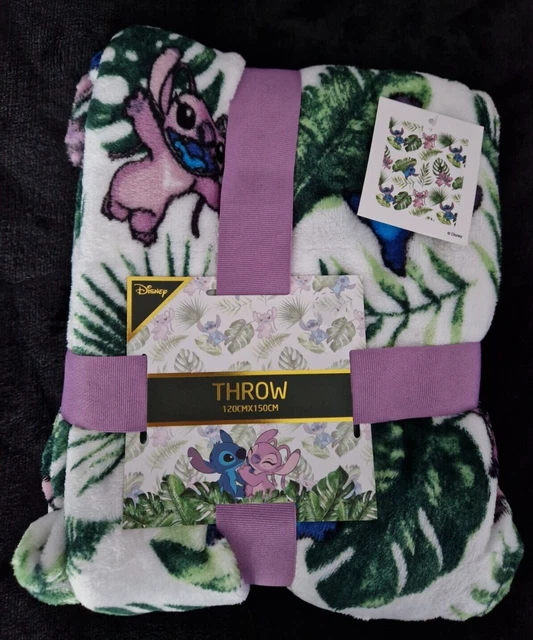 DISNEY STITCH AND Angel Primark Fleece Throw 120cm x 150cm £26.71 ...