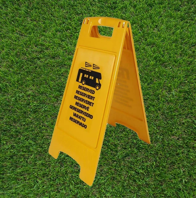 MOTORHOME RESERVED PITCH Sign Campervan Pitch Reserved Sign Yellow EUR ...