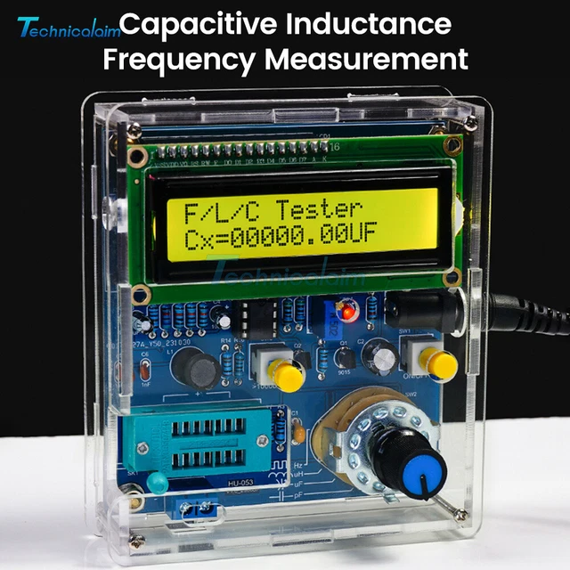 DIY HIGH PRECISION LCD Digital Inductance Capacitance Meter Frequency ...