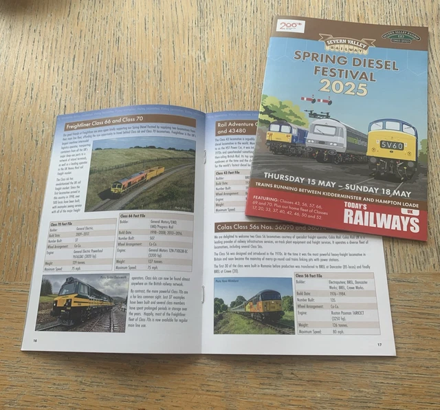 SEVERN VALLEY RAILWAY Spring Diesel Festival 2025 souvenir brochure £2.43 - PicClick UK