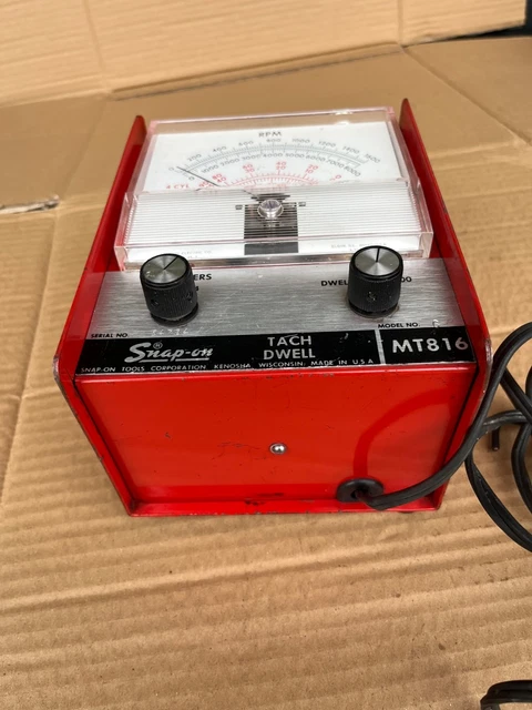 VINTAGE SNAP-ON TACH & DWELL TESTER MT-816 Not Working FOR SPARES OR ...