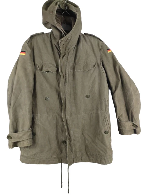 VINTAGE GERMAN ARMY Parka mens Large olive Green BW Military Jacket ...