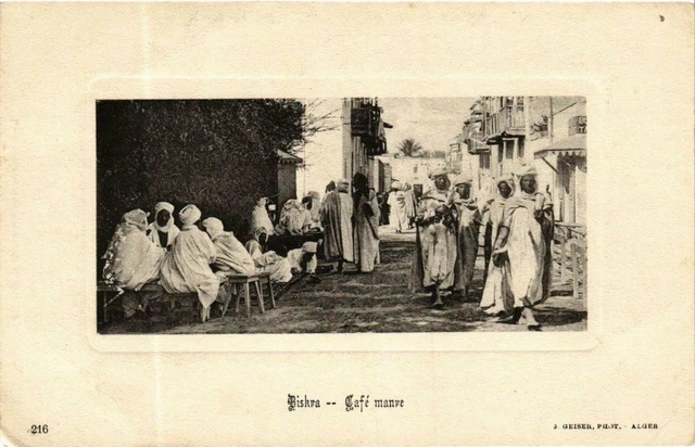 CPA AK ALGERIA Geiser 216 BISKRA Café maure (705820) EUR 7,99 - PicClick FR