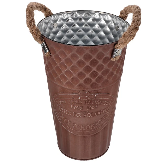 VASO DA FIORI in Latta Vasi Balcone Fioriera Secchio Abbraccio EUR 17 ...