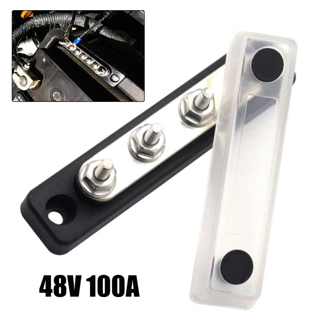 100A 48V BUSBAR with 4 Stud Terminals Auto Caravan Marine Power ...