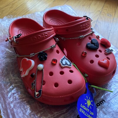KAROL G X Crocs Classic Clog Limited Edition Red Mens 10 / Womens 12 £ ...
