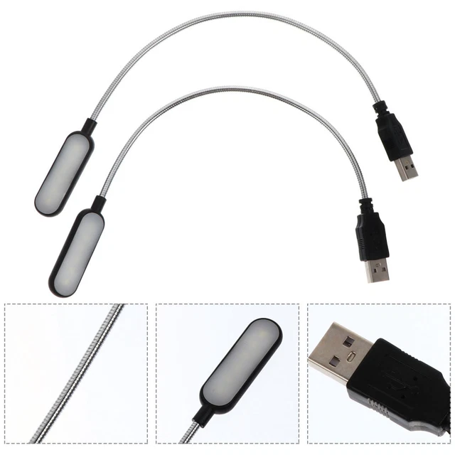 2 PCS USB Laptop Computer Reading Lamp Portable Lid Cookware Removable ...