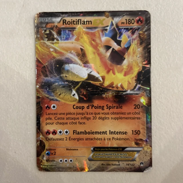 CARTE POKEMON RARE Neuve Roitiflam Ex 180 Pv 14/122 Pa V Ni Gx Serie Xy ...