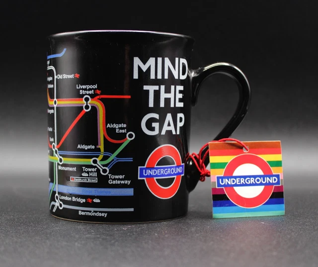 LONDON UNDERGROUND &MIND The Gap" Transit Map Ceramic Coffee Mug! NEW ...