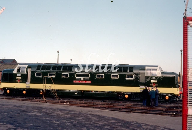 BRITISH RAILWAYS DELTIC Diesel Locomotive D9000 1981 Doncaster Or Slide ...