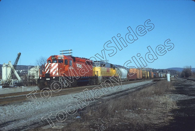 ORIGINAL SLIDE - CP Rail SD40-2 5678 & Train à Binghamton, NY. 2/91 EUR 3,68 - PicClick FR