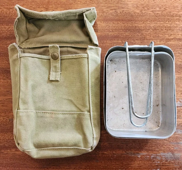 WW2 AUSTRALIAN JUNGLE Large Basic P37 Webbing Pouch Mess Kit Pans EUR ...