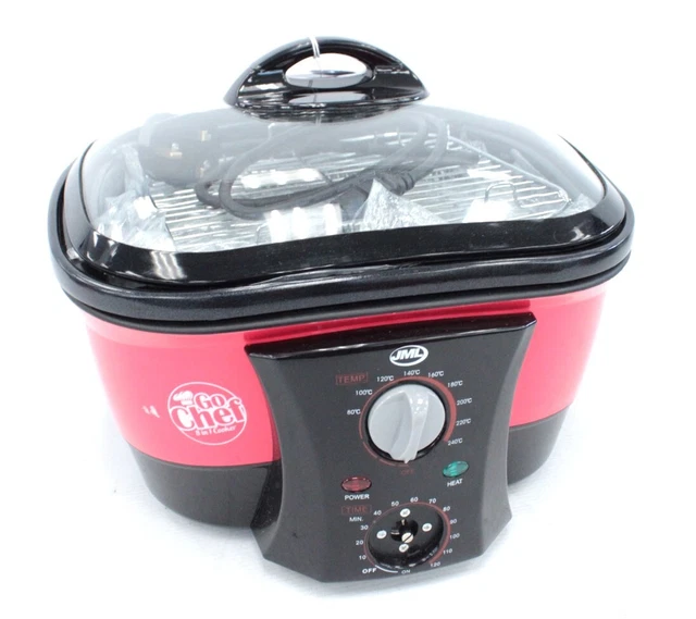 JML GO CHEF MF-02 Multifunctional Cooker 5 Litre 8-in-1 in Red 1500W ...