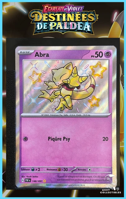 CARTE POKÉMON ABRA 148/091 EV4.5 DESTINÉES DE PALDEA Ecarlate et Violet FR EUR 13,99 - PicClick FR