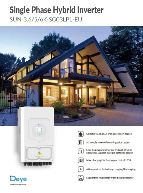 DEYE 6KW HYBRID Solar Wechselrichter 6000W 1-phasig SUN-6K-SG03LP1-EU 0% MwSt. EUR 875,00 ...