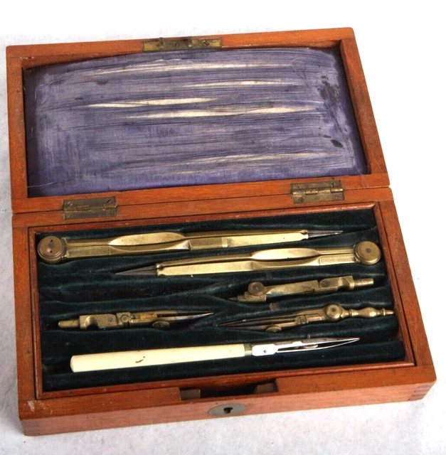 ANTIQUE STANLEY/HARLING/CS TECHNICAL Drawing Instrument Set £10.99 ...