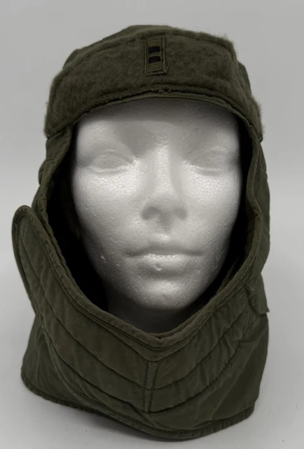 VTG VIETNAM WAR USMC Helmet Cap Hat Insulated Army Green USA Military ...