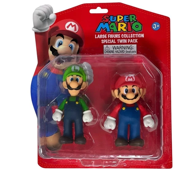 5& MARIO LUIGI 2 in 1 Gift Box Figures Set Cake Topper Play Party Toy ...