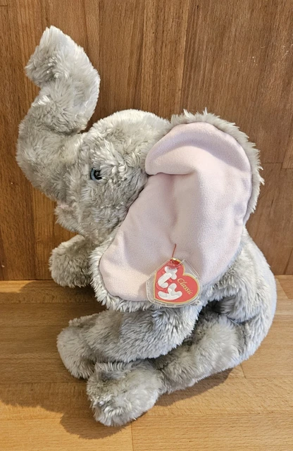 RARE VINTAGE 2002 ty Classic "Teensy" Elephant Cute Plush With Tags & Heart Tag £19.95 - PicClick UK