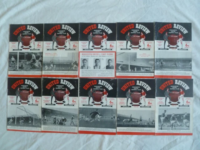 MANCHESTER UNITED 1960 's Football Programme Job Lot Rare ref0128 £47. ...