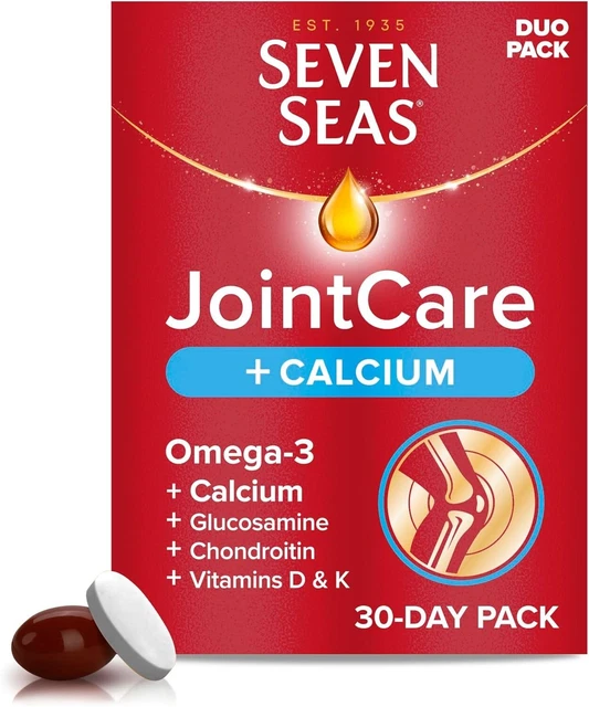 SEVEN SEAS JOINTCARE + Calcium, Duo 30 + 30 Pack 60 Long Expiry 02/2026 ...