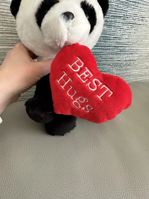 CLINTONS X KEEL Toys Panda “Best Hugs” Heart Soft Plush Toy 10” tall ...