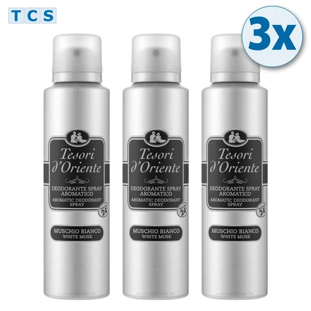 TESORI D'ORIENTE DEODORANT Spray Muschio Bianco, White Musk, weißer ...