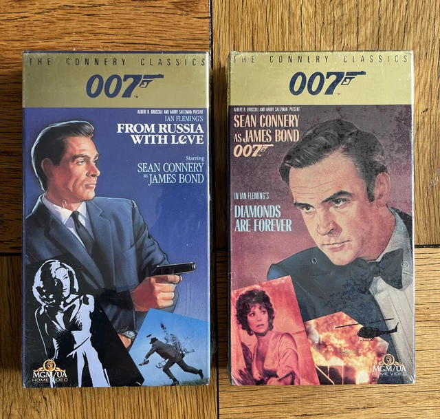 007 JAMES BOND Sealed VHS Diamonds Are Forever From Russia With Love ...