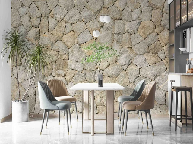 3D ROCK STONE Texture Wallpaper Wall Mural Removable Self-adhesive 632 ...