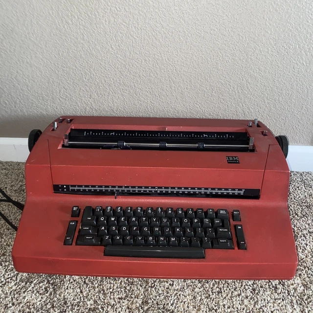 VINTAGE IBM CORRECTING Selectric II 2 Electric Typewriter Red PARTS ...