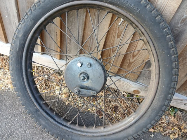VINTAGE MOTORCYCLE Pre War Bsa 1931 250 Etc Front Wheel 20 Inch £130.00 ...