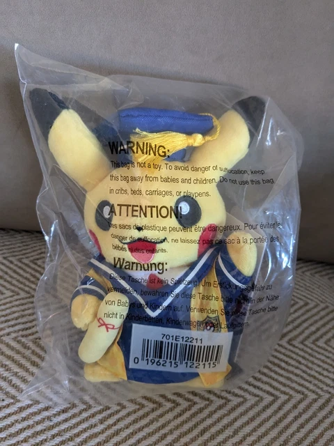 POKÉMON GRADUATE PIKACHU Plush University Graduation New & Sealed with ...