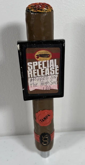 RARE CIGAR CITY Brewing Lit Cigar Beer Tap Handle Special Release 10.5 ...
