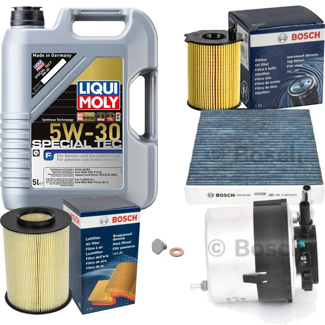 BOSCH INSPECTION SET 5L Liqui Moly Spécial Tec F 5W-30 pour Ford C-Max 1.6 EUR 186,18 - PicClick FR
