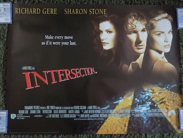 CINEMA POSTER: INTERSECTION 1994 (Quad) Richard Gere Sharon Stone EUR 18,39 - PicClick IT