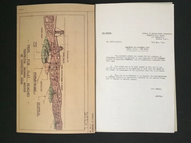 WW2 D-DAY LANDINGS Top Secret Phoenix Booklet On Mulberry Harbours ...