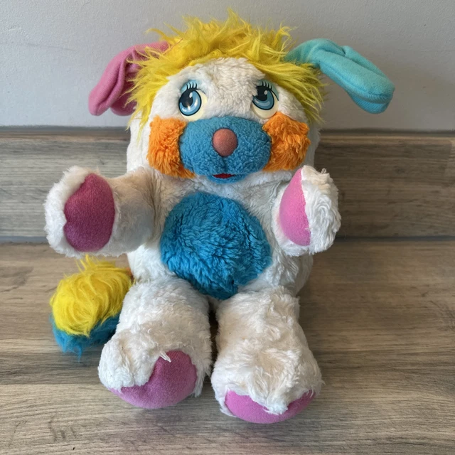 RETRO VINTAGE 1985 80's POPPLES "PUFFBALL" White Popple Plush Toy MATTEL 11” £31.92 - PicClick UK