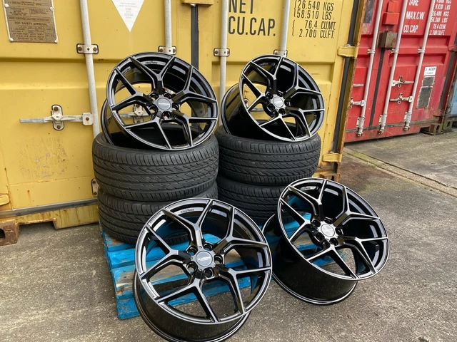 NEW 2021 GENUINE Aluwerks Xt2 Concave Vw T6 Sportline Black Wheels 20 ...