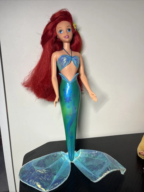 VINTAGE TROPICAL SPLASH Ariel Barbie Doll Disney Mermaid 1997 Blue Tail ...