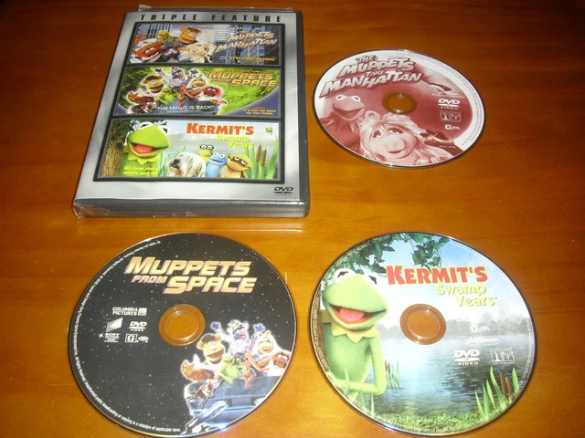 THE MUPPETS TRIPLE Feature Take Manhattan, From Space & Kermit's Swamp ...