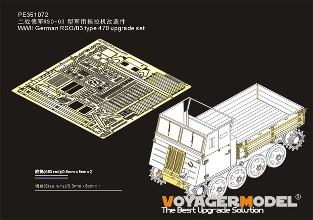 1/35 WWII GERMAN RSO/03 Type 470 Upgrade Detail set for Dragon kit ...